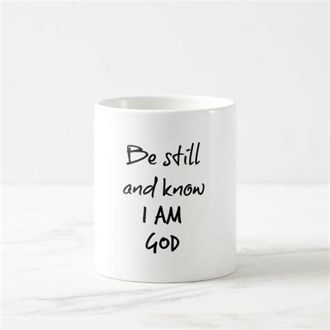 Be Still And Know I Am God Bible Verse Coffee Mug Zazzle Bible
