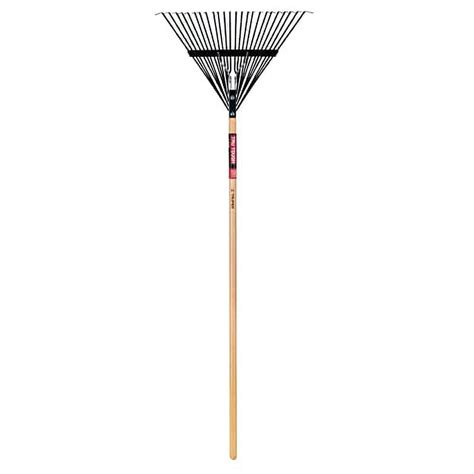 Truper 30480 Steel Leaf Rake 24 Tines 24 Inch Head 54 Inch Wood