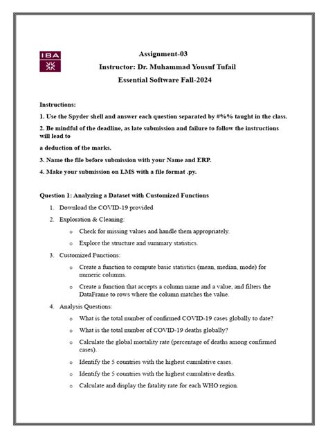Essential Software Assignment 3 Pdf Comma Separated Values Statistics