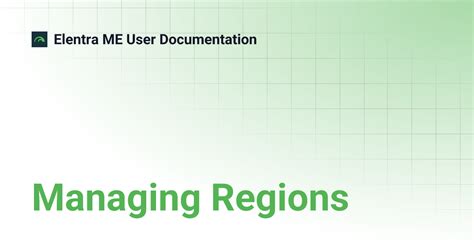 Managing Regions Elentra Me User Documentation