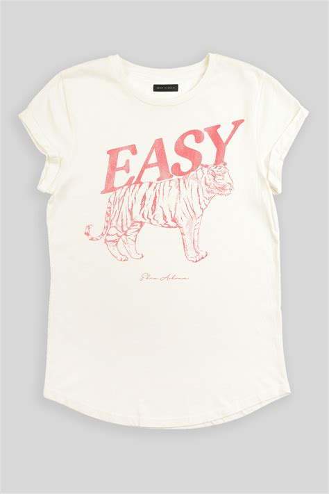 Easy Tiger Premium Rolled Sleeve T Shirt