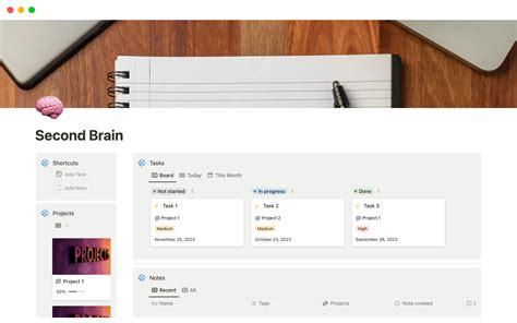 Galeria De Modelos Do Notion Second Brain