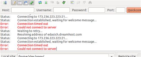 filezilla could not connect to server brasilbro