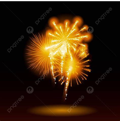 Dark Background Fireworks Illustration With Salutes In Vector Format