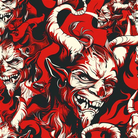 Png Seamless Patterns The Devil Detailed Digital Paper 5 Designs