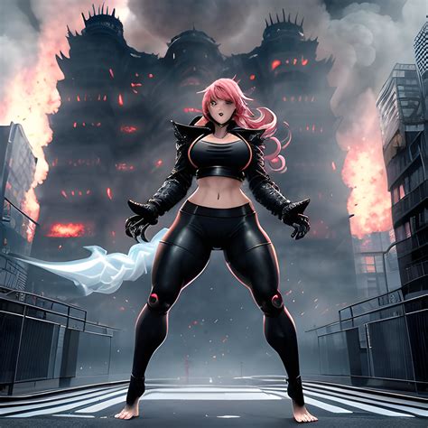 Giant Akari In Crop Top And Jacket Barefoot A Beauty Girl、beautiful