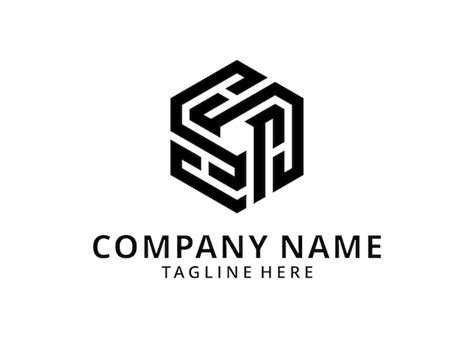 Plantilla de vector de diseño de logotipo inicial sh sh hs Vector Premium