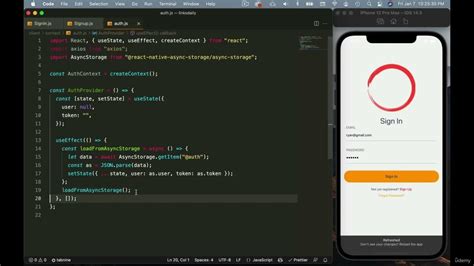 React Native Auth Context Datacontext Flow React Native Beginner