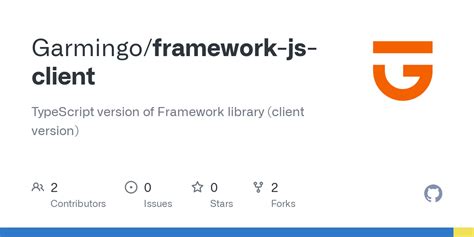 GitHub Garmingo Framework Js Client TypeScript Version Of Framework