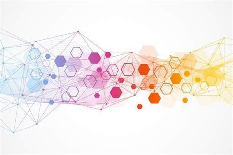 Hexagonal Abstract Background Big Data Visualization Global Network