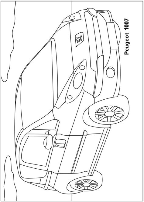 раскраски с машинками, для мальчиков, Автомобиль Peugeot, бесплатно ...