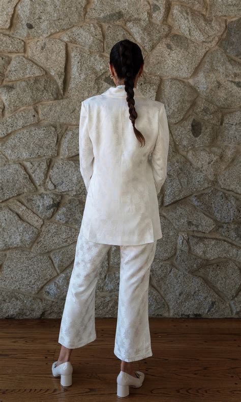 Loewe Brocade Ivory Bridal Suit Daughters Of Simone