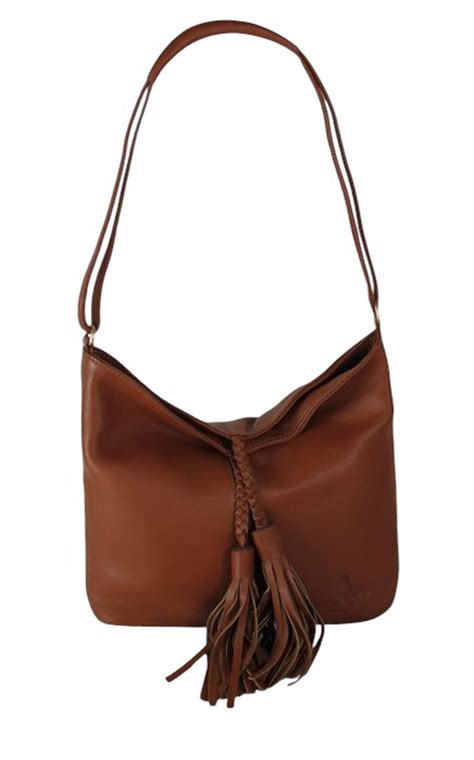 Elegant Tassel Detail Genuine Leather Shoulder Bag Kitise
