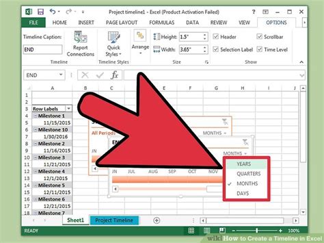 3 Ways To Create A Timeline In Excel WikiHow