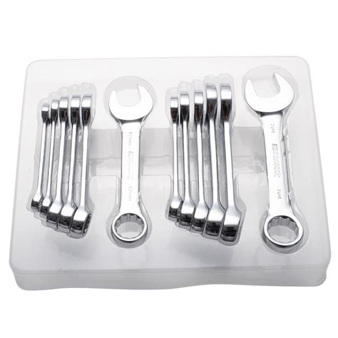 Stubby Combination Spanner Set 12 Piece Metric Imperial Kincrome