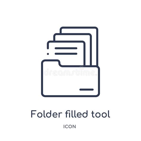 Linear Folder Icon From Education Outline Collection Thin Line Folder