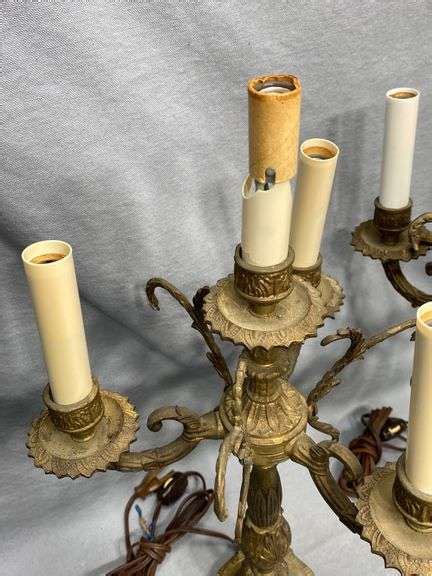 Pair Vintage Brass Candelabras Dixons Auction At Crumpton