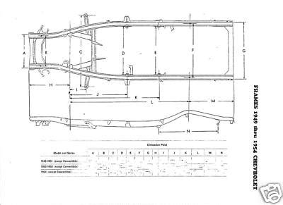 49 50 51 52 53 54 Chevrolet Car Nos Frame Dimension Align Ebayde