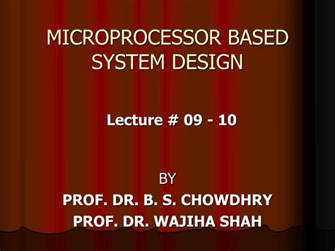 Ppt Microprocessor Based System Design Powerpoint Presentation Free Download Id 4097884