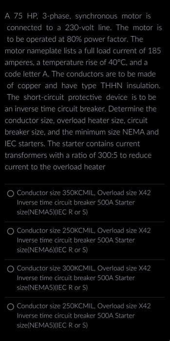 Solved What Would Be The Rating Of An Inverse Time Circuit