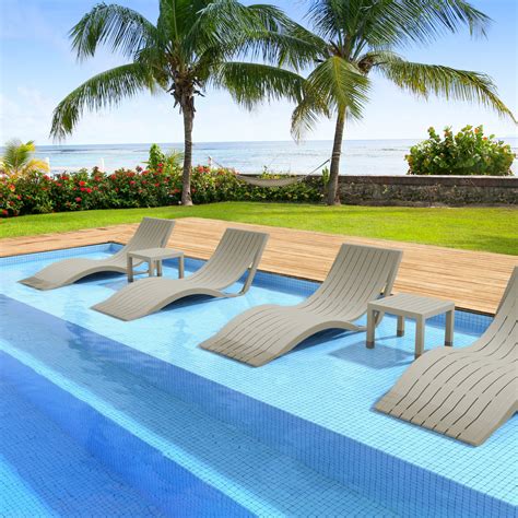 Farrah Outdoor Chaise Lounge Pool Chaise Sun Lounger Pool Chaise Lounge