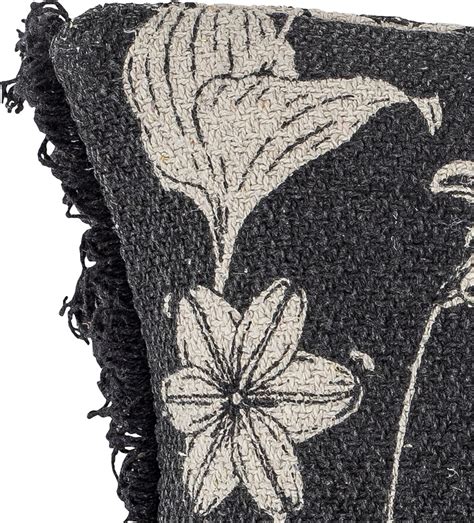 Bloomingville Mali Pude Sort Genanvendt Bomuld 50x50 Cm Se