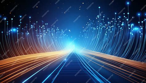 Firefly Fibre Optic Cable Show Connectivity Highspeed Internet Background Technology