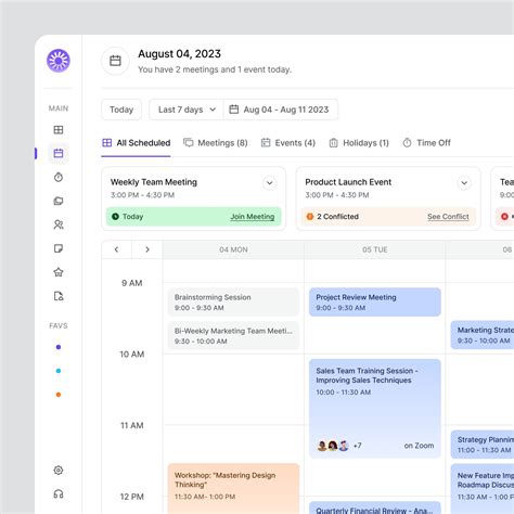 Modern Calendar Dashboard Design