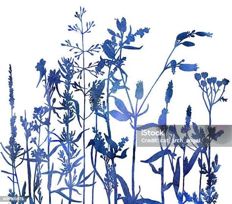 Silhouettes Of Flowers And Grass向量圖形及更多一朵花圖片 一朵花 夏天 外型 Istock