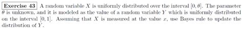 Solved Exercise A Random Variable X Is Uniform V Chegg