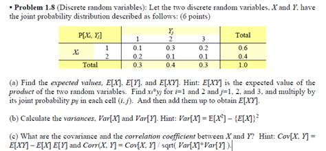 Solved Problem 18 Discrete Random Variables Let The Two