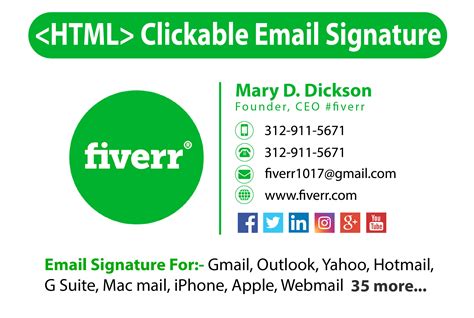 Design And Templates Gmail Email Signature Template A Modern Email