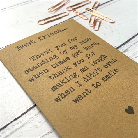 Card For Best Friend Best Friend Card Card For Friend Thank Etsy Uk