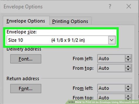 How To Print On An Envelope Using Microsoft Word With Pictures