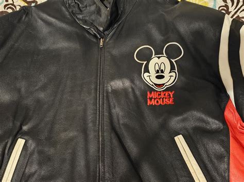 Rare Vintage Disney Mickey Unlimited Leather Jacket 2 Gem