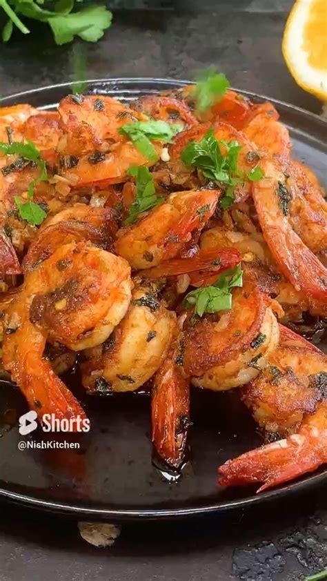 Coriander Garlic Butter Prawns Recipe