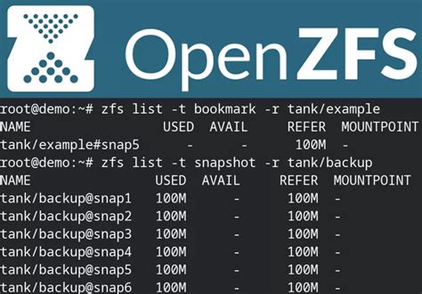 understanding the difference between zfs snapshots bookmarks and