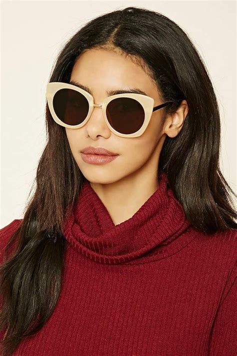 Forever 21 Mirrored Cat Eye Sunglasses