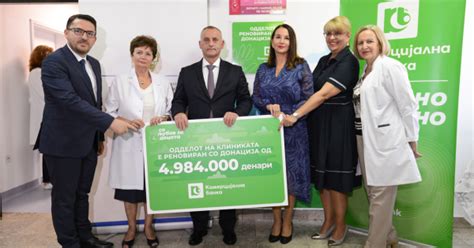 Комерцијална банка со донација вредна 5 милиони денари комплетно го