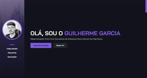 guilherme garcia on linkedin frontend portfolio bootstrap