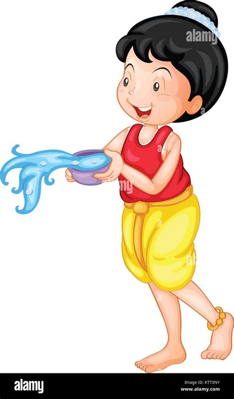 Wet Woman Thailand Stock Vector Images Alamy
