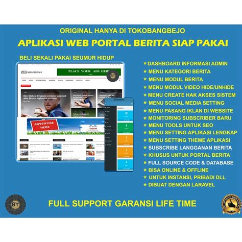 Jual Aplikasi Web Portal Berita Superr Lengkap Laravel 6 0 SOURCE CODE
