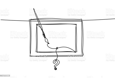 Gland Abstrait Et Image Avec Point Dinterrogation Comme Dessin Au Trait
