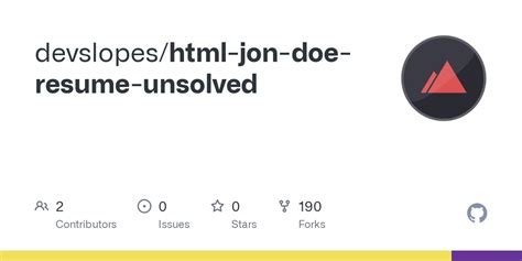 Html Jon Doe Resume Unsolved Vscode Settings Json At Master