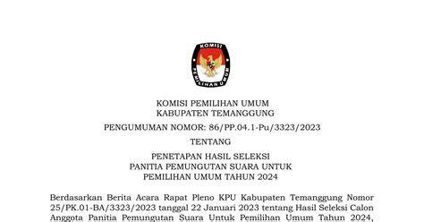 86 Pengumuman Hasil Seleksipdf Docdroid
