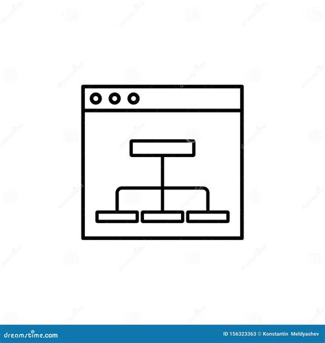 Flowchart Mapping Icon Simple Outline Vector Of Web Design Development Set Icons For Ui And Ux