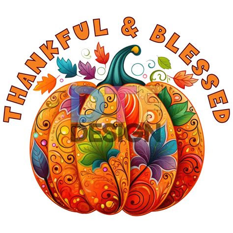 Thankful Blessed Dtf Design