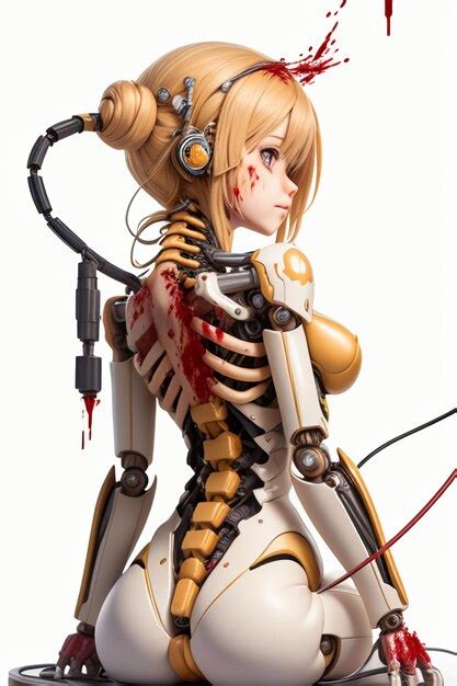Premium Ai Image A Robot With A Skeleton On The Back