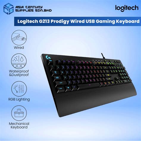 Logitech G213 Gaming Keyboard With Lightsync Rgb Lightning Onboard