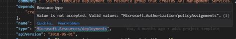 Types Not Recognized At Subscription Level · Issue 236 · Microsoftvscode Azurearmtools · Github
